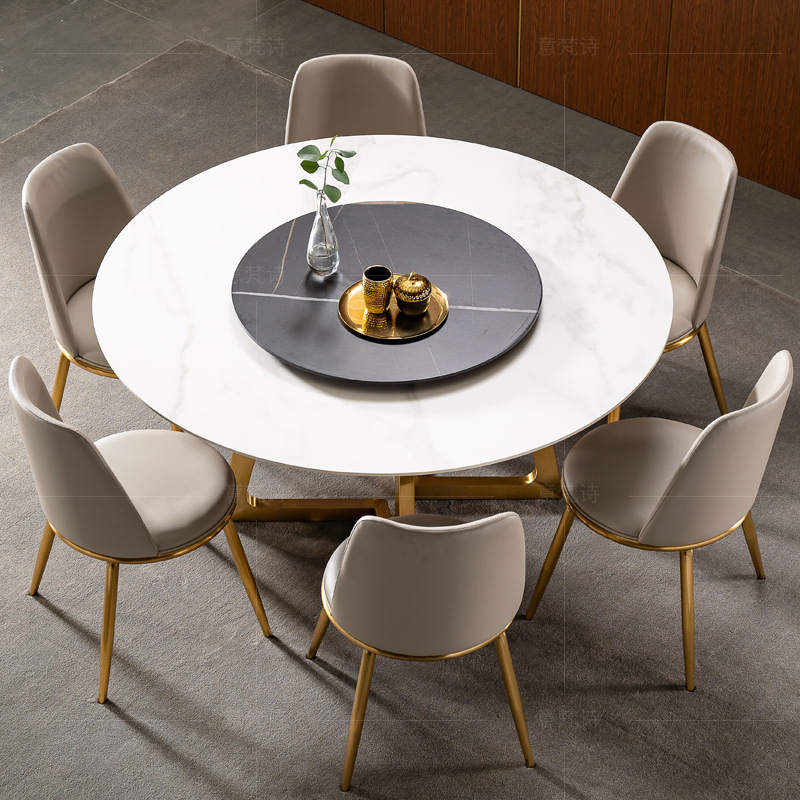 New fashion marble pattern ceramic rock plate top rectangular dining ...