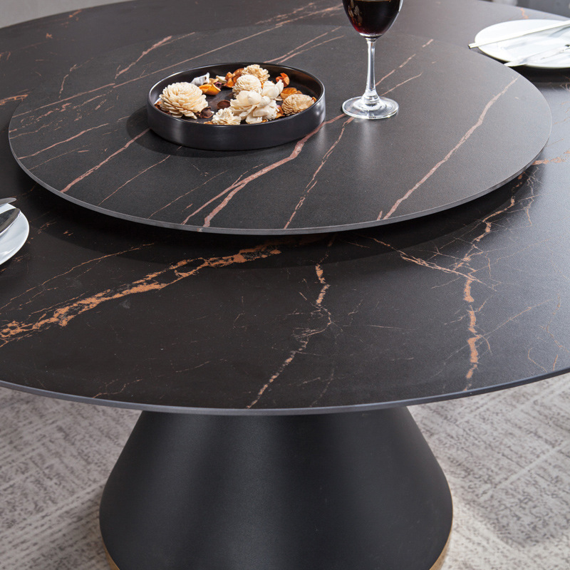Italian Imported Light Luxury Simple Ceramic Round Dining Table ...