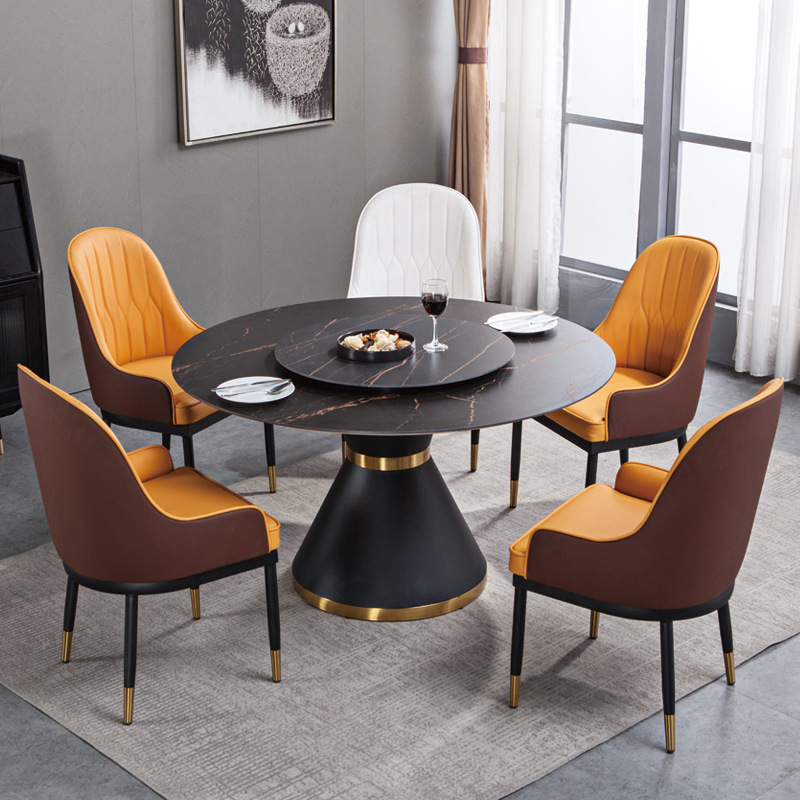 Italian Imported Light Luxury Simple Ceramic Round Dining Table ...