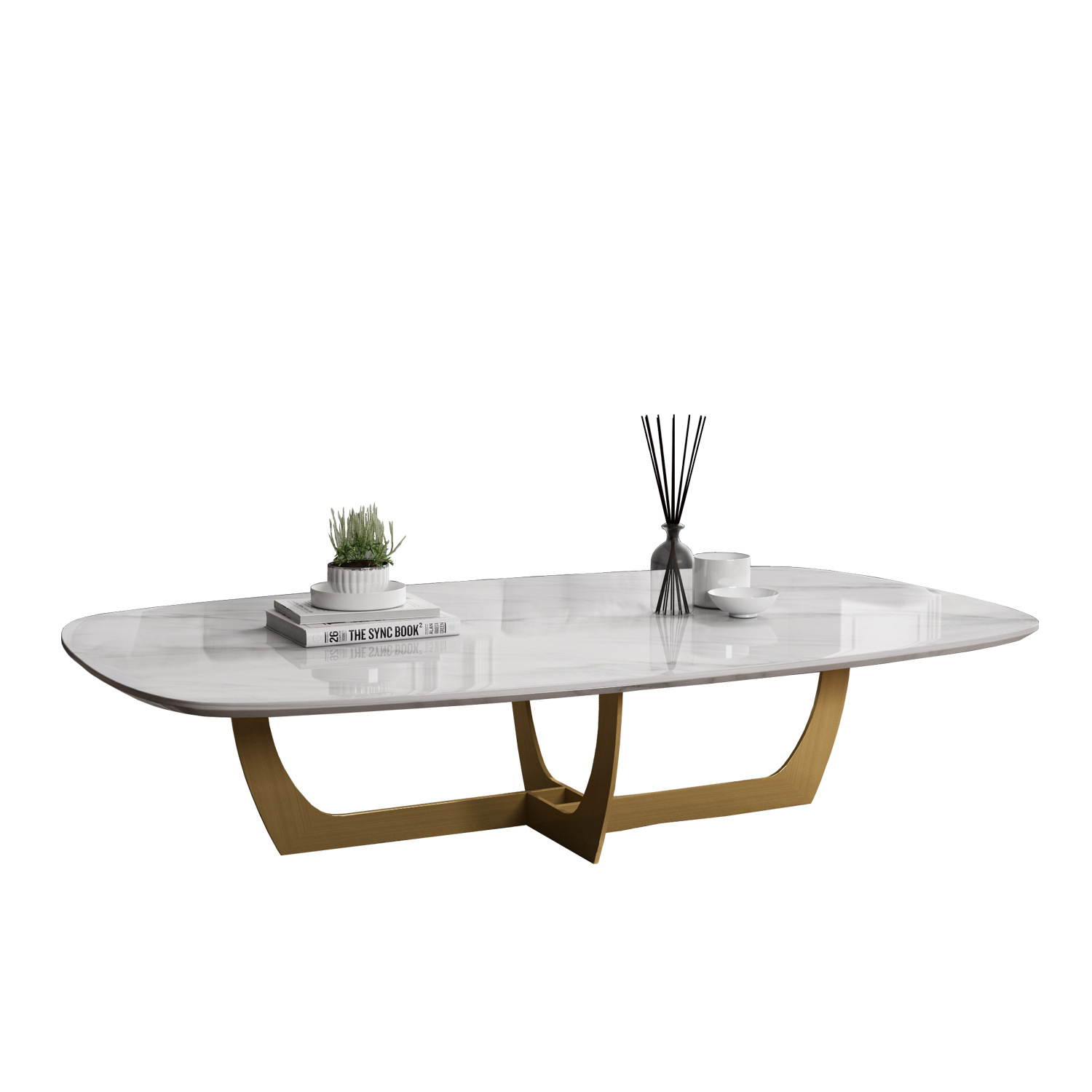 Nordic ceramic light luxury creative rectangular coffee table | ceramic ...