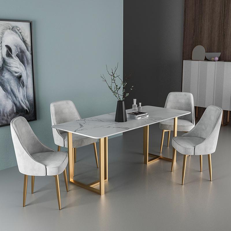 Nordic light luxury modern small apartment home ceramic dining table